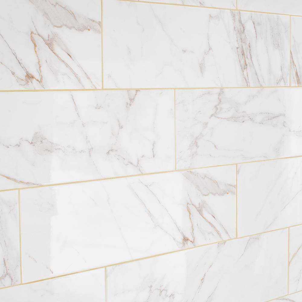 LuxeCraft Calacatta Gold Marble 8 in. x 24 in. | Ubuy Nepal