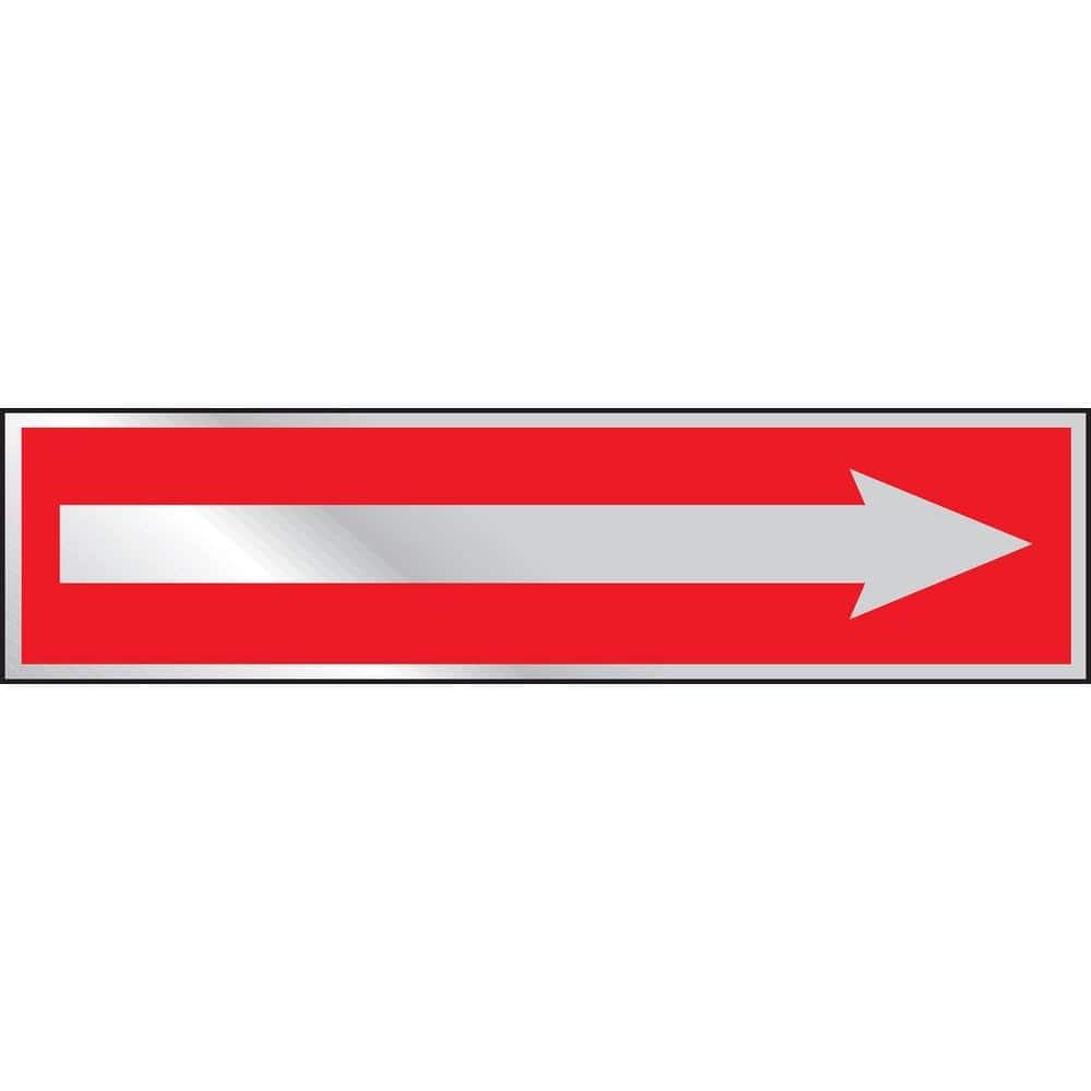 HY-KO 2 in. x 8 in. Aluminum Arrow Sign 402 - The Home Depot