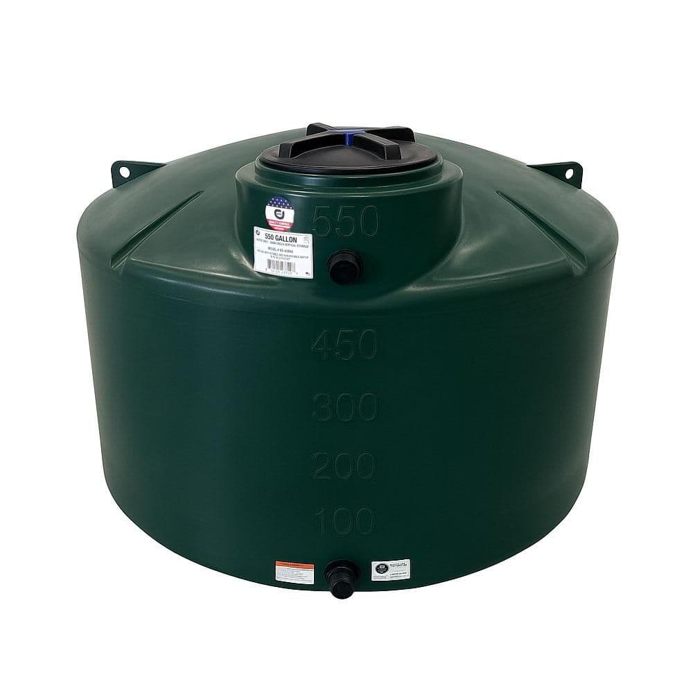 VPC 550 Gal. Dark Green Polyethylene Vertical Water Storage Tank 85 ...