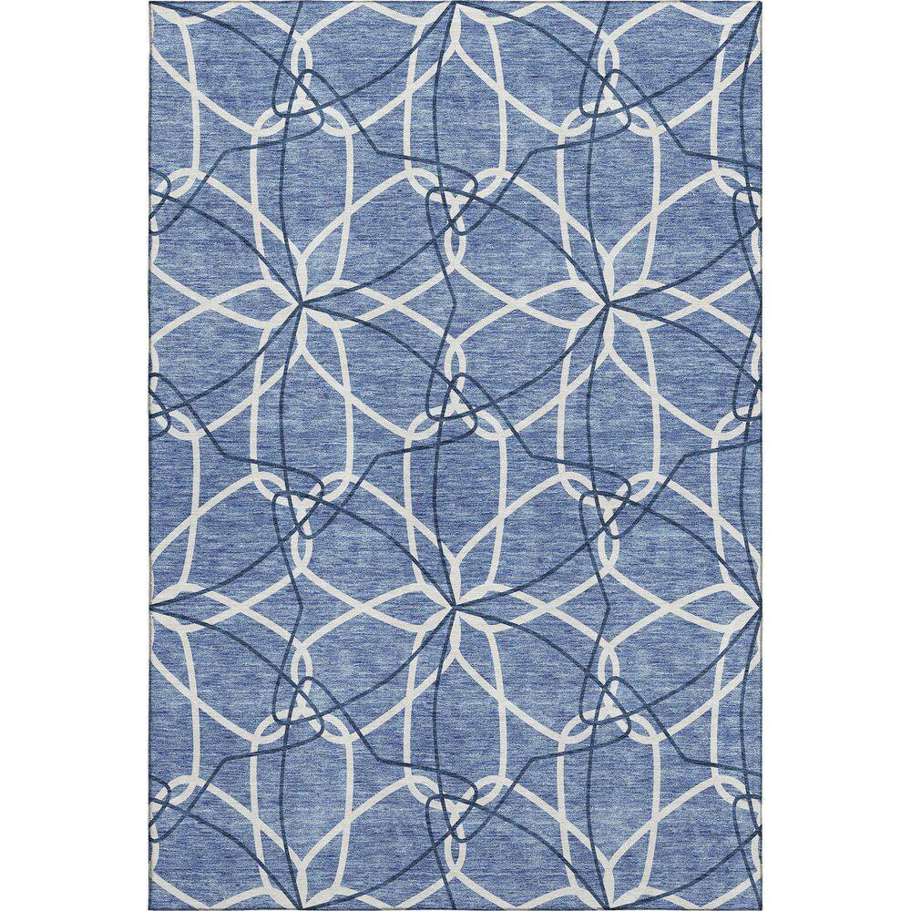 Addison Rugs Mayfield Premium Machine Washable Abstract AMF950 Denim 10 ...