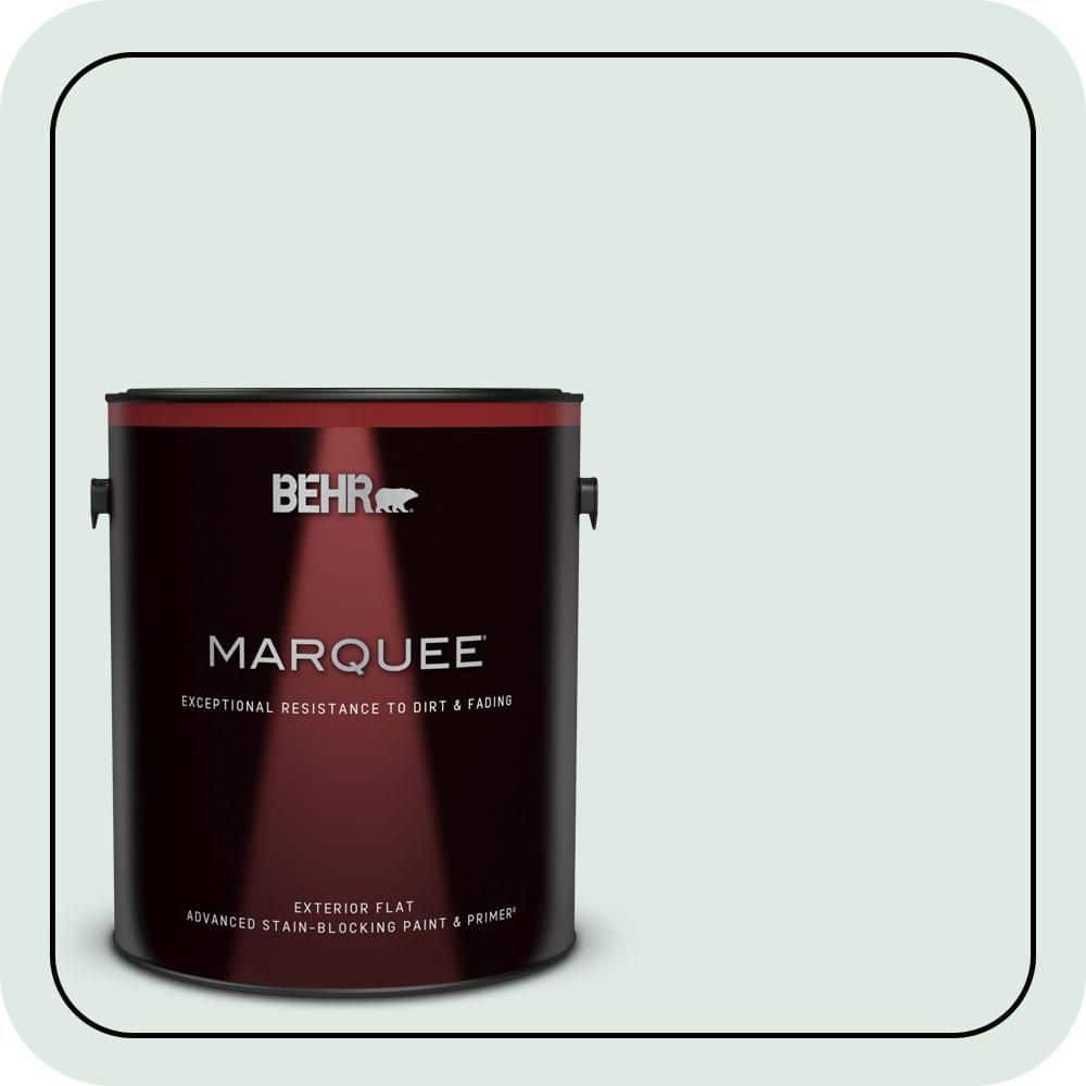 BEHR MARQUEE 1 gal. #480E-1 Country Mist Flat Exterior Paint & Primer ...