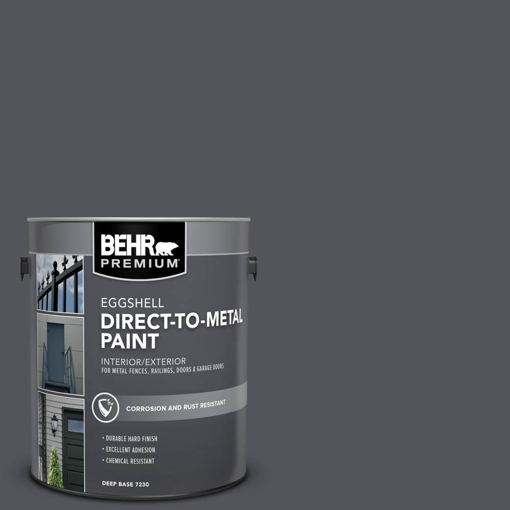 BEHR PREMIUM 1 gal. #N510-6 Orion Gray Eggshell Direct to Metal ...