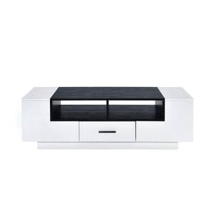 URTR Modern 45.2 in.White Rectangle Wood Coffee Table With Big Drawer ...