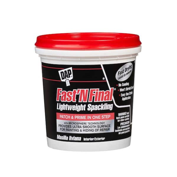 DAP Fast'N Final 8 oz. White Lightweight Spackling (12-Pack) 7079812140 ...