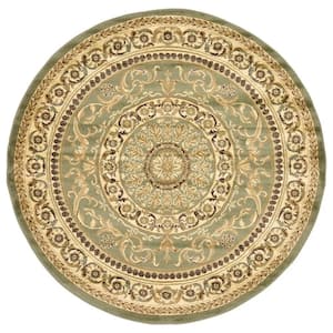 Red Polypropylene 6 ft. x 6 ft. Medallion Indoor Round Area Rug A46A1 ...