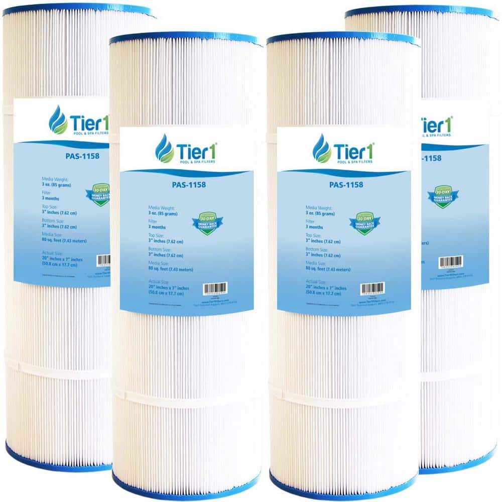 Tier1 20 in. x 7 in. 320 sq. ft. Pool and Spa Filter Cartridge for ...