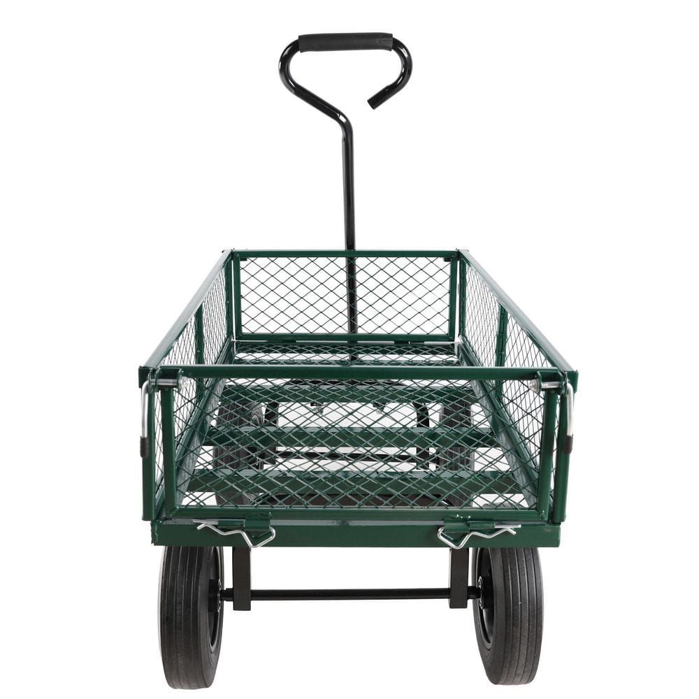 CASTNOO Green Solid Wheels Wagon Cart Solid wheels Tools Cart Wagon ...