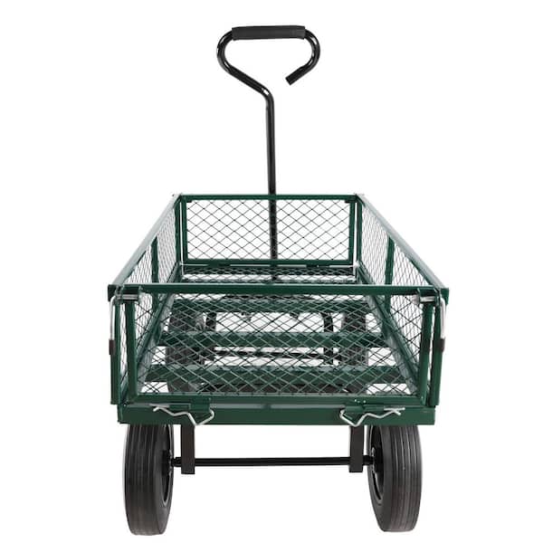 CASTNOO Green Solid Wheels Wagon Cart Solid wheels Tools Cart Wagon ...