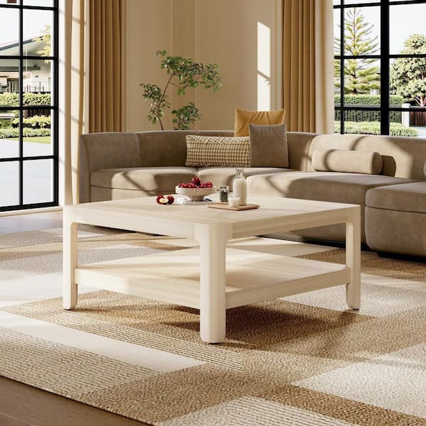 CHRISTOPHER KNIGHT HOME Earnest 34.7 in. Natural Rectangle Wood Modern ...