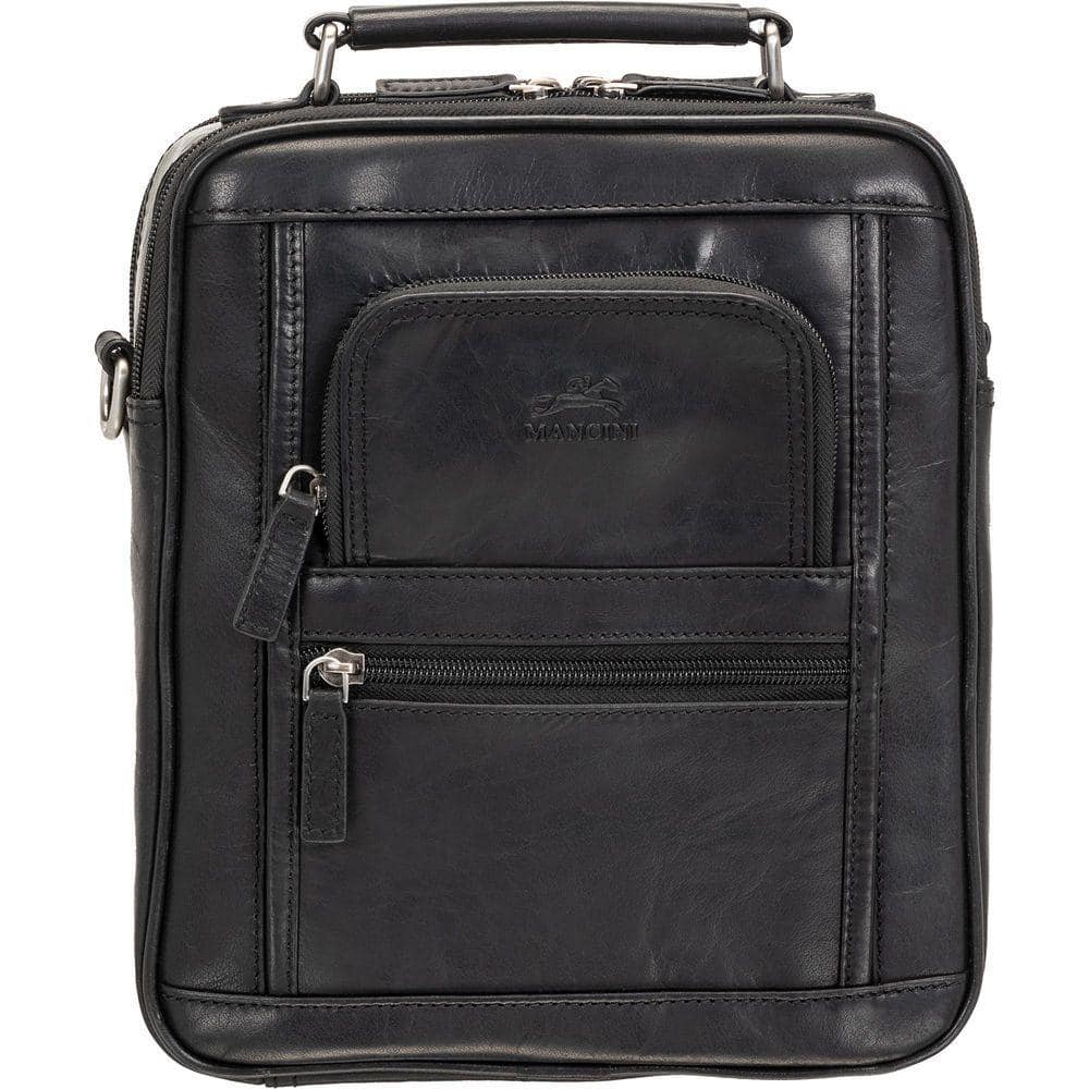 MANCINI Buffalo Black Double Compartment Tote Bag 99-5411-BK - The Home ...