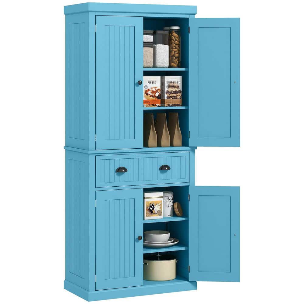 ANTFURN Light Blue Pantry Organizer with Adjustable Shelves;Removable ...