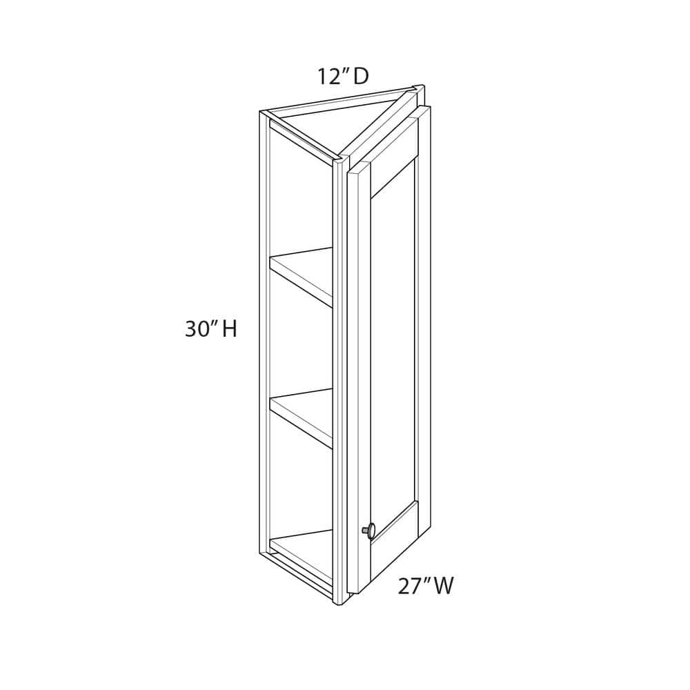 Aberdeen Recessed 12 in. W x 30 in. H x 12 in. D in Caramel Plywood ...
