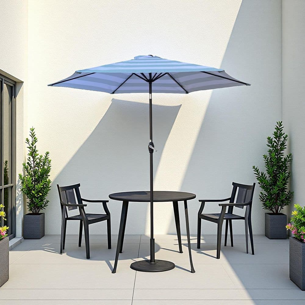 ToolCat 9 ft. Patio Market Umbrella Outdoor Waterproof Umbrella with ...