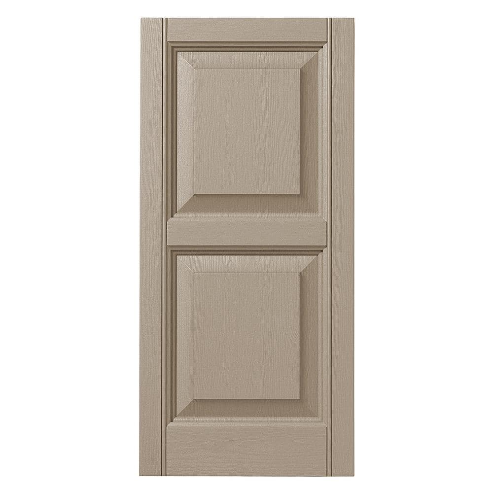 Ply Gem 12 in. x 31 in. Raised Panel Polypropylene Shutters Pair in ...