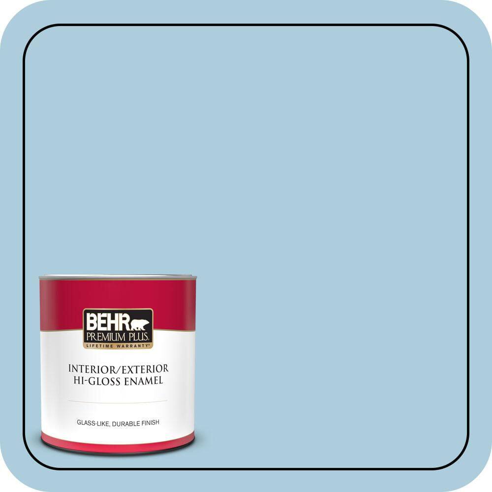 BEHR PREMIUM PLUS 1 qt. #M500-2 Early September Hi-Gloss Enamel ...