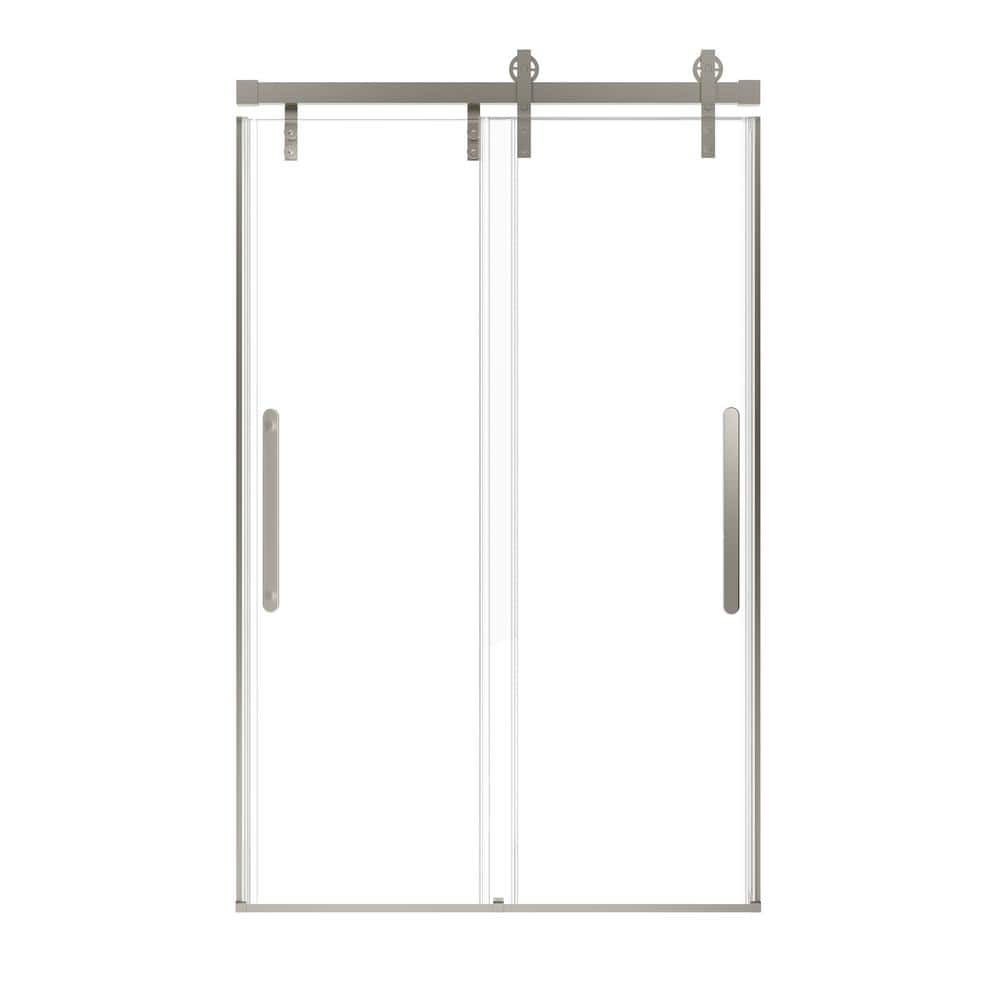 Dimakai 47.6-48.6 in. W x 76 in. H Frameless Sliding Glass Shower Door ...