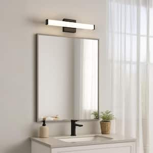 Bel Air Lighting 24 in. Brushed Nickel Integrated LED Bathroom Vanity ...