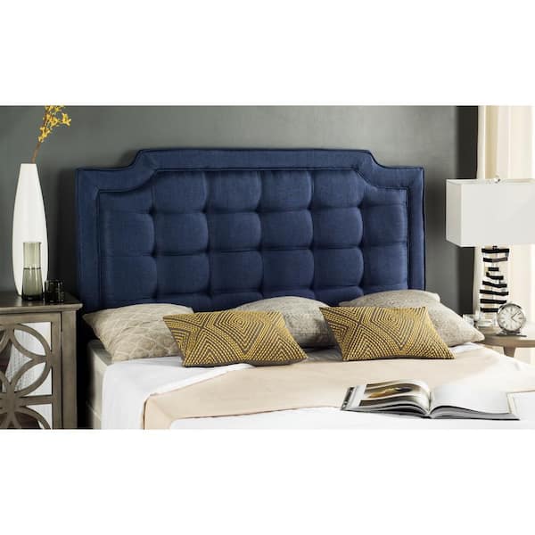 SAFAVIEH Sapphire Navy Full Upholstered Headboard MCR4047C-F - The Home ...