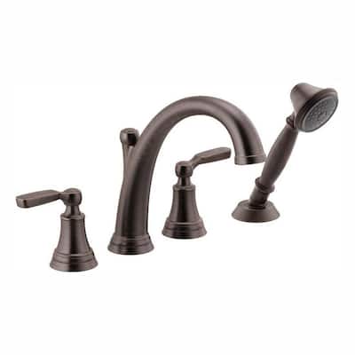 Delta Woodhurst 4 in. Centerset 2-Handle Bathroom Faucet in Venetian ...