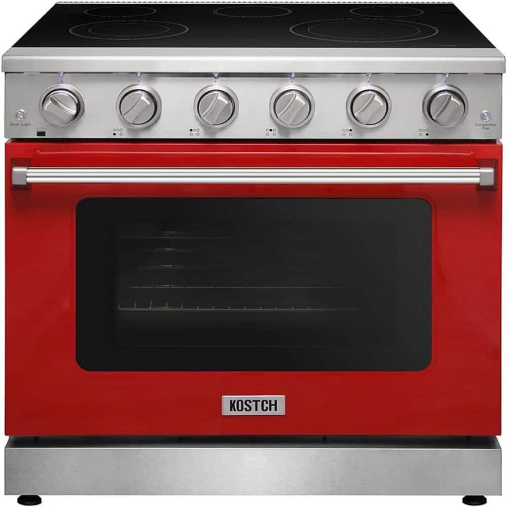 KOSTCH 36 in. 5 Elements Freestanding Electric Range in Stainless Steel ...