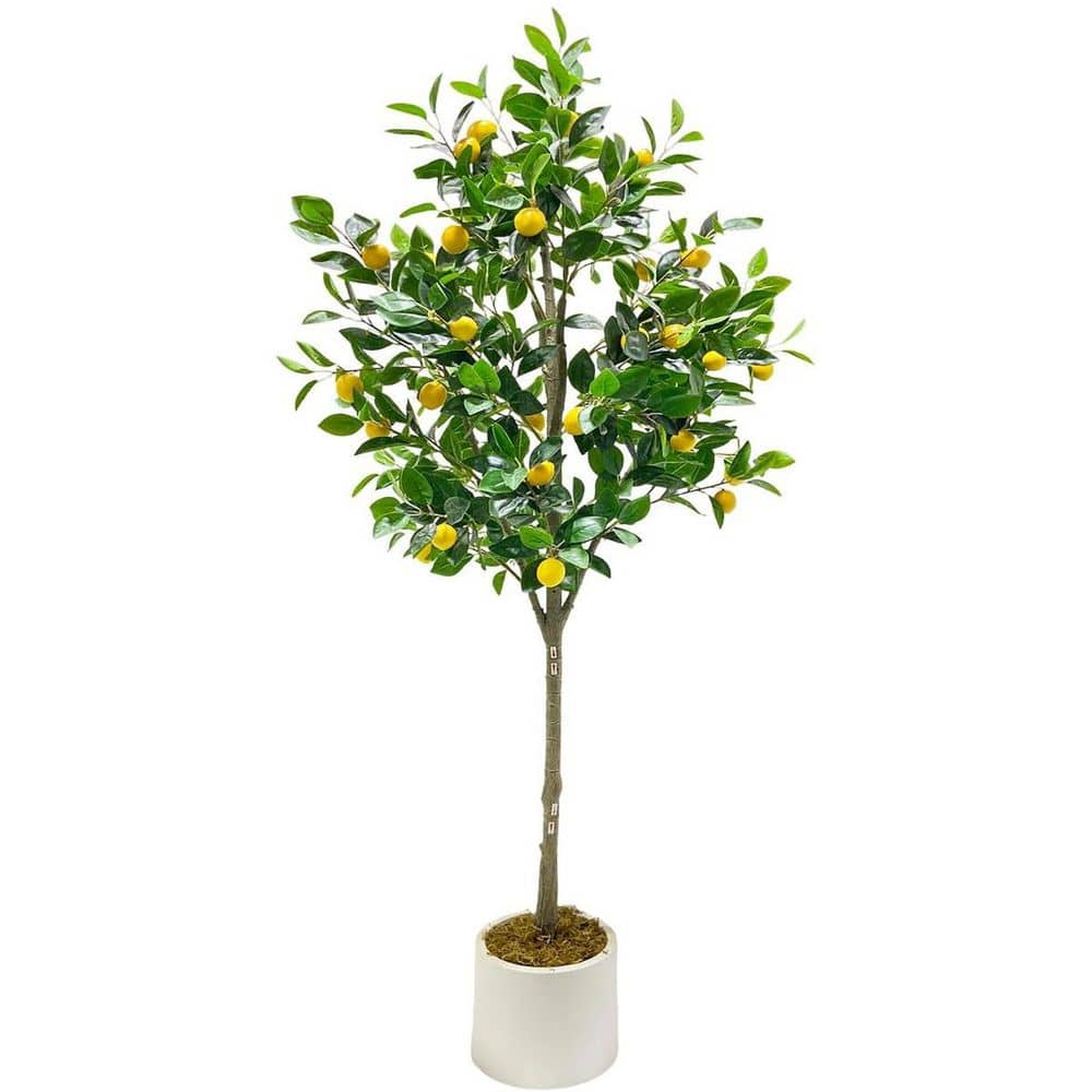 MOVECOM 6 ft. Artificial Trees Indoor, Faux Tree, Artificial Planter ...
