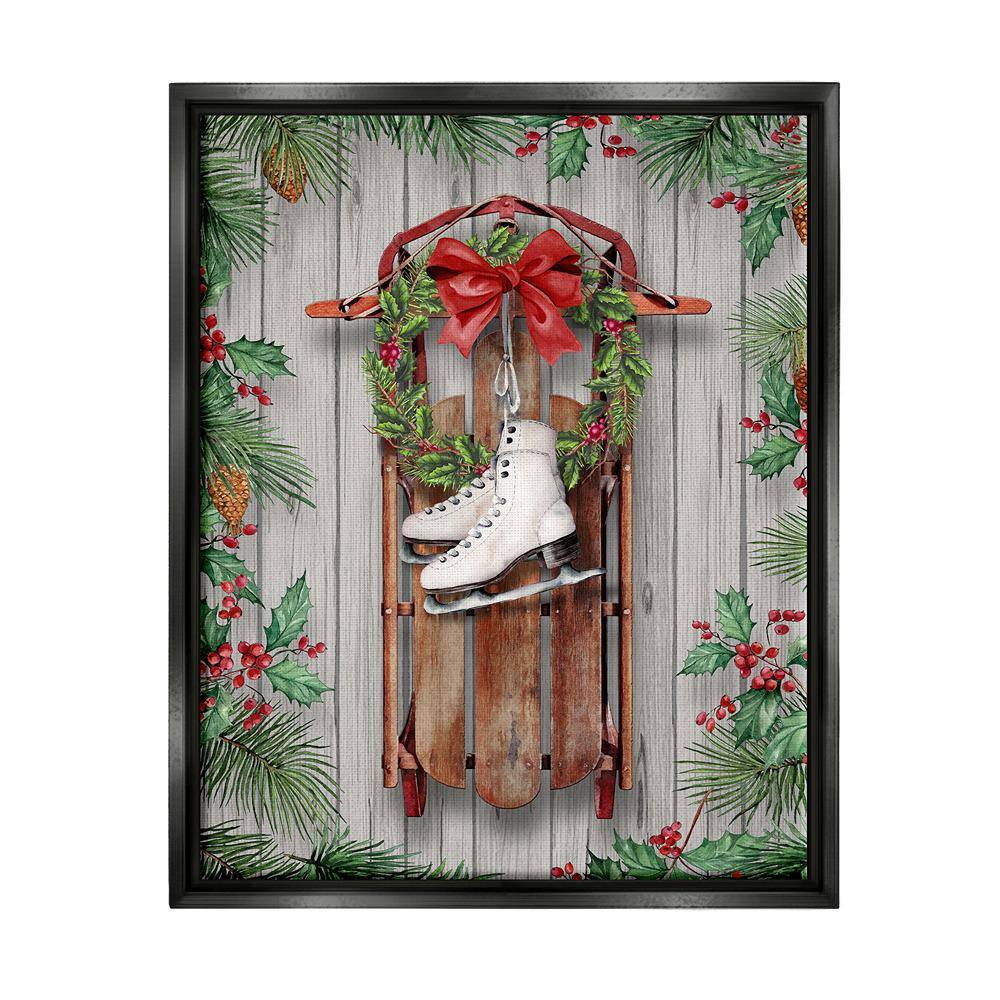 Stupell Industries Winter Ice Skates and Sled by Conrad Knutsen 1 Piece ...