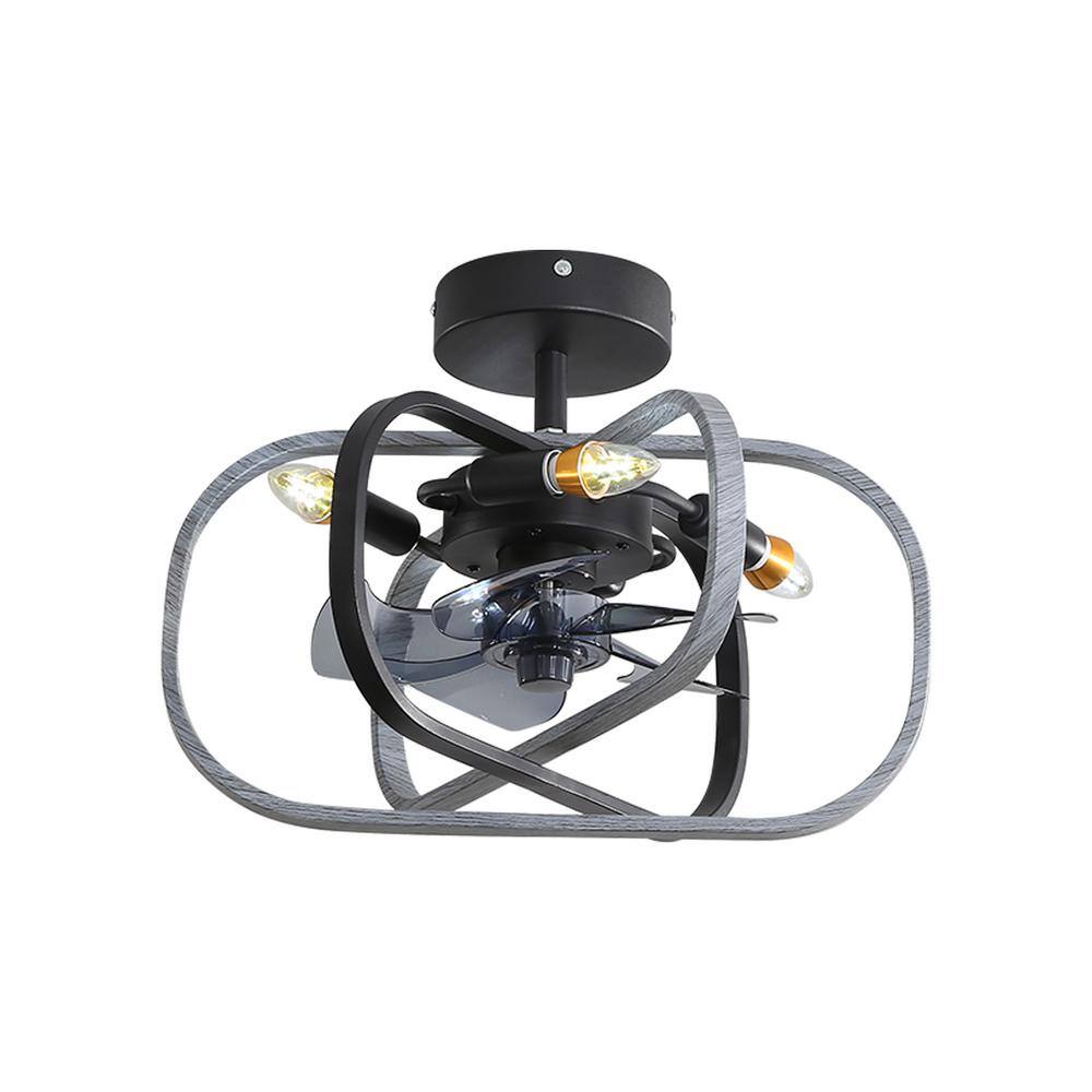 FIRHOT 19 in. Retro Indoor 4-Light Gray Ceiling Fan with Light Bulb and ... FIRHOT 19 in. Retro Indoor 4-Light Gray Ceiling Fan with Light Bulb and ...