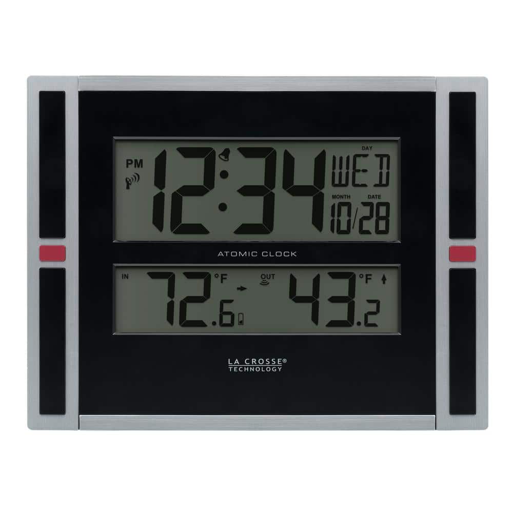 La Crosse Technology 11 in. WWVB Digital Clock with Temperature 513-149 ...