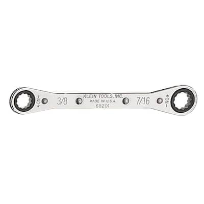 Klein Tools 1/4 in. x 5/16 in. Ratcheting Box Wrench 68200 - The Home Depot