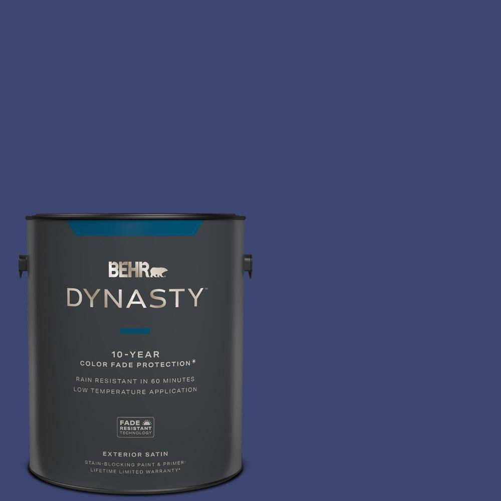 BEHR DYNASTY 1 gal. #T18-18 Constellation Blue Satin Enamel Exterior ...