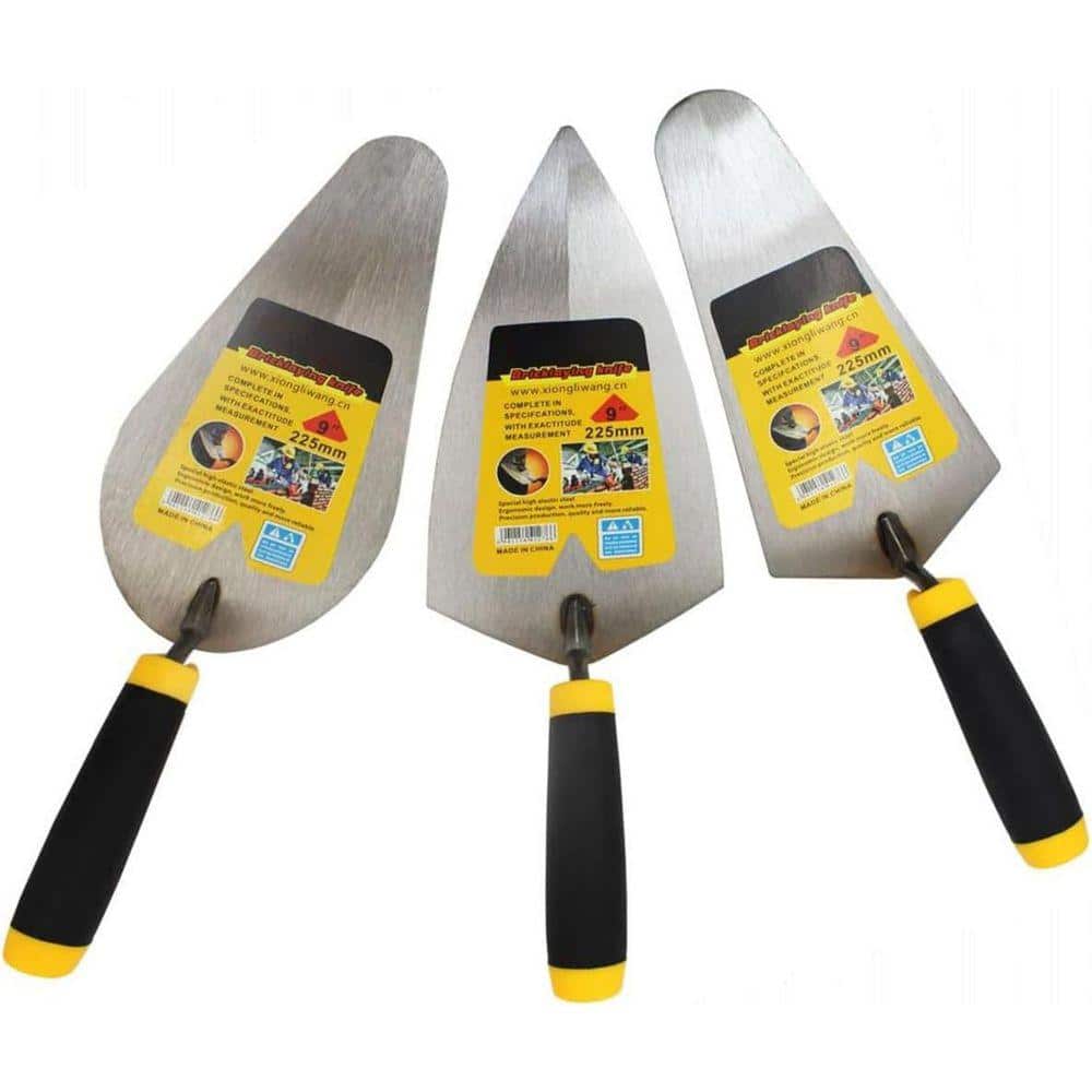 KIWDZFU 9 in. Masonry Trowel Set with Comfortable Handle, Includes ...