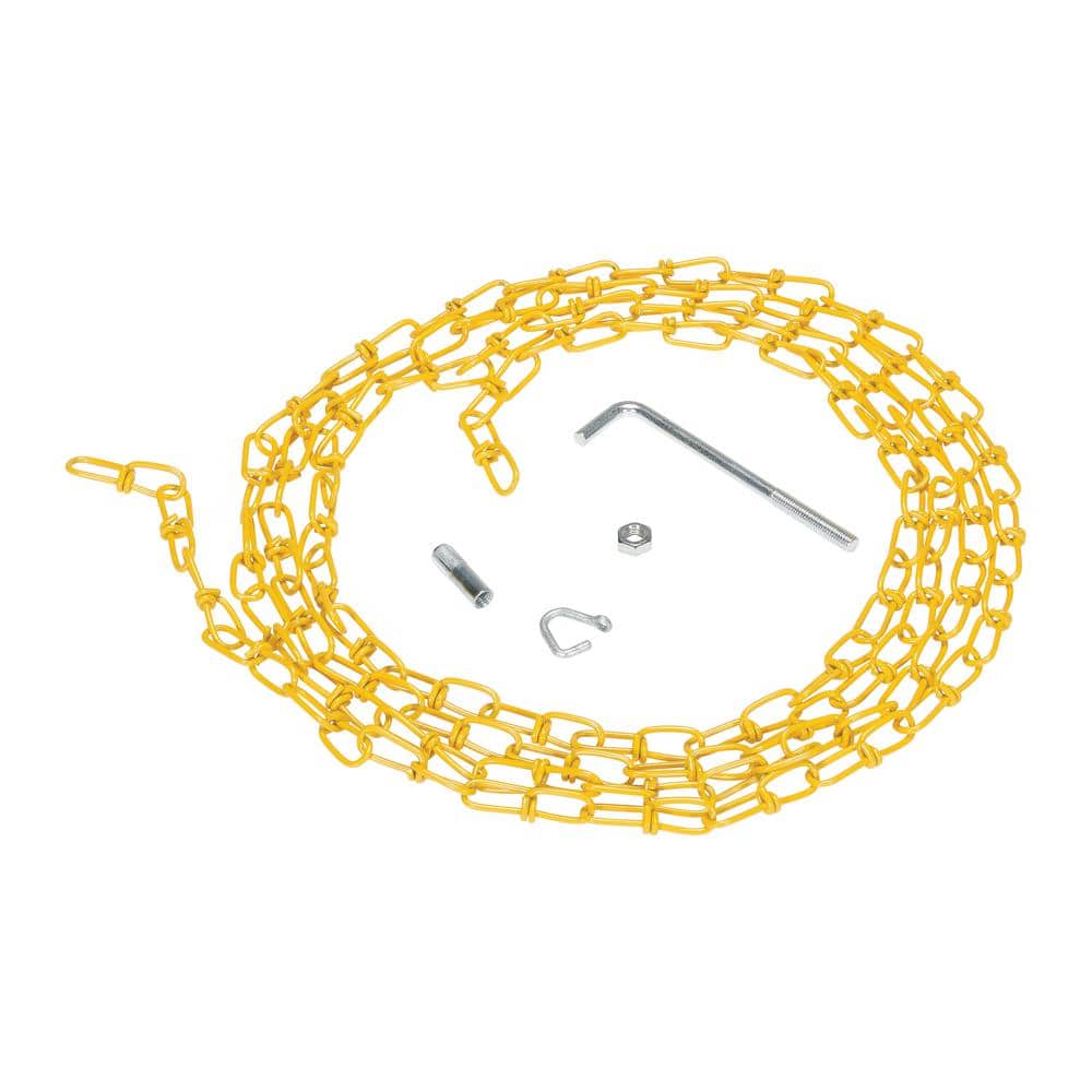 Vestil 15 ft. Double Loop Coil Chain Yellow with Hanger OH-15-YEL - The ...