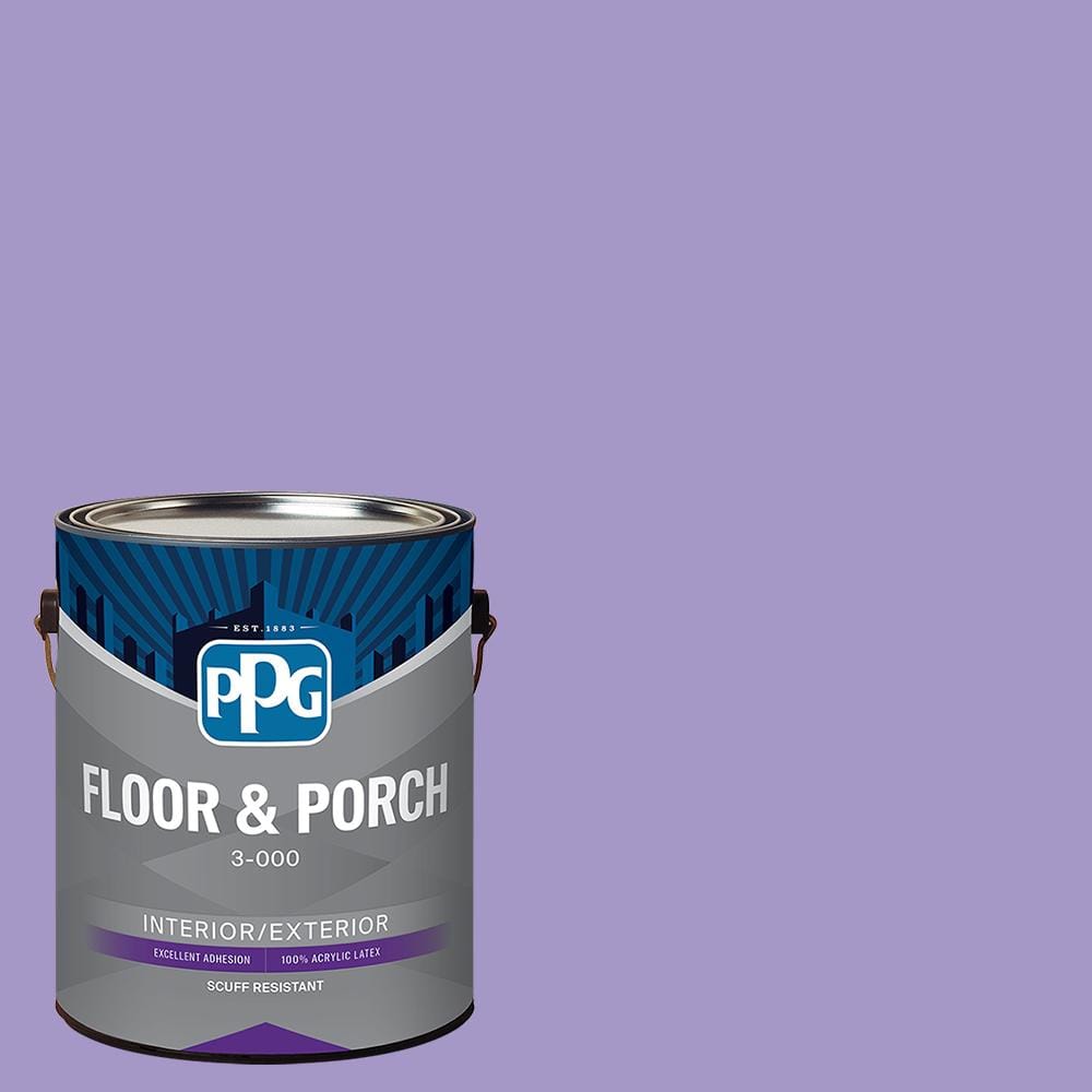 PPG 1 gal. PPG1247-5 Grape Arbor Satin Interior/Exterior Floor and ...
