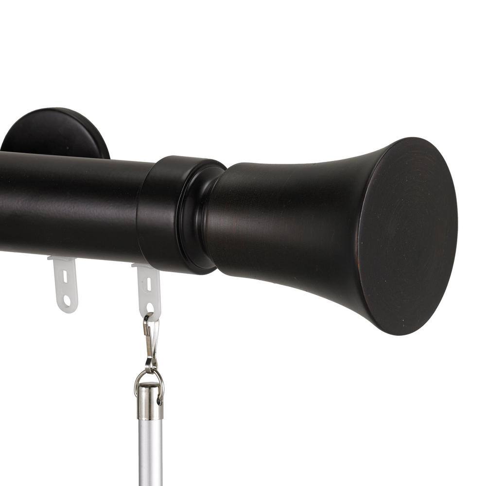 Art Decor Tekno 40 84 in. Traverse Rod with Tama finial in Reddish ...