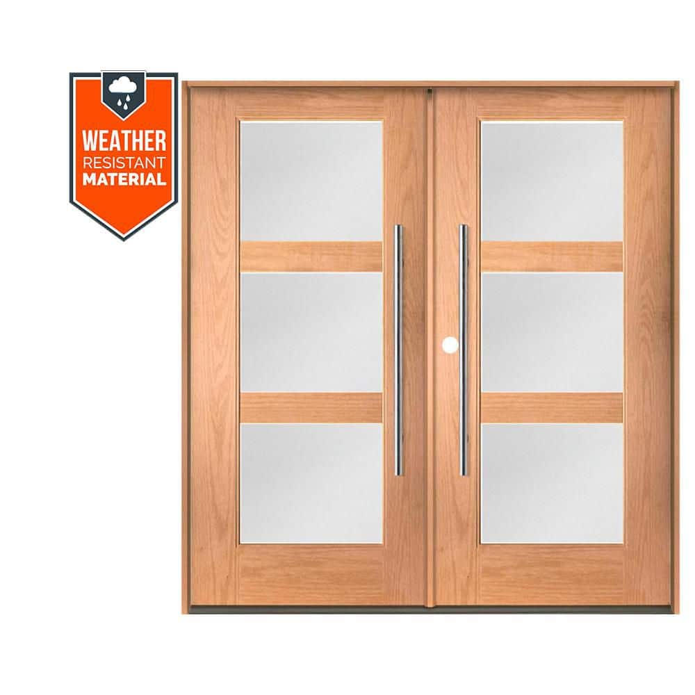 Krosswood Doors Modern Faux Pivot 72 in. x 79 in. Right-Active/Inswing ...