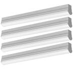 NICOR 4 ft. 32-Watt Double Row T8 Fluorescent White Linear Strip Light ...