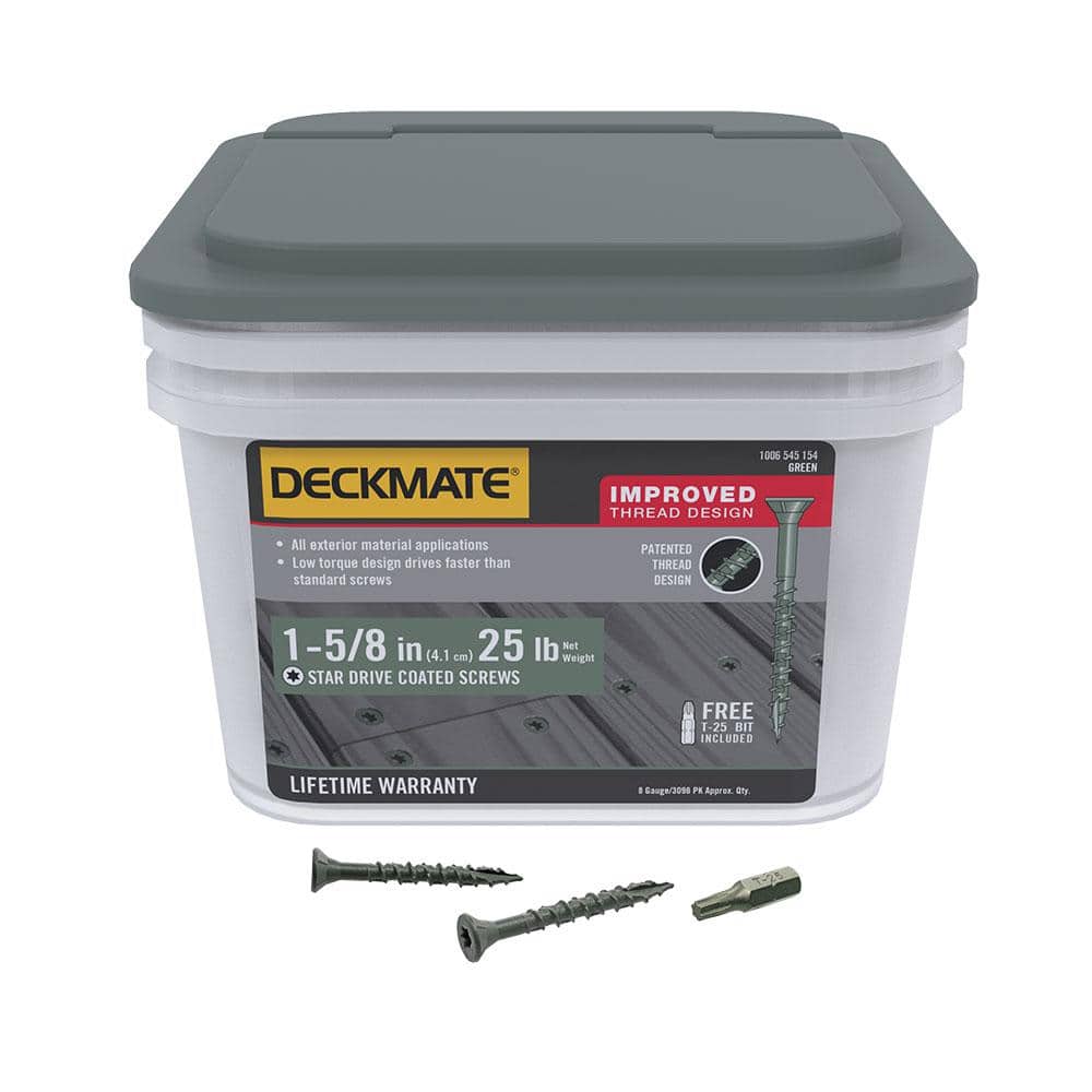 Reviews for DECKMATE #8 x 1-5/8 in. Green Exterior Self-Starting Torx ...