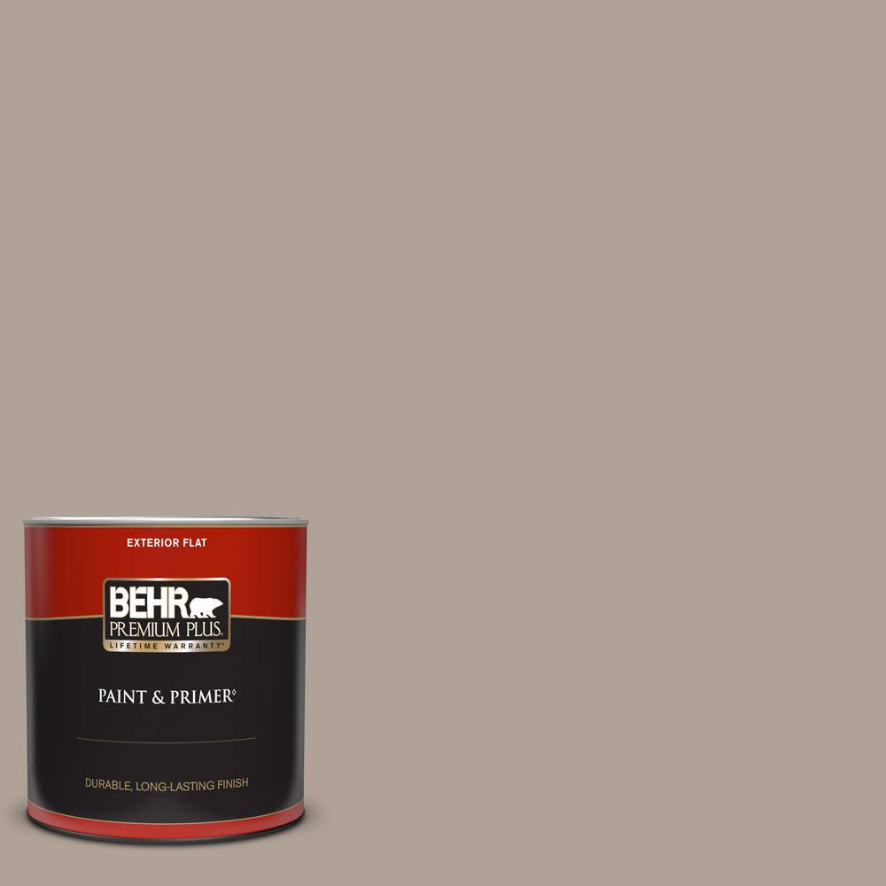 BEHR PREMIUM PLUS 1 qt. #MQ2-56 Abbey Stone Flat Exterior Paint ...