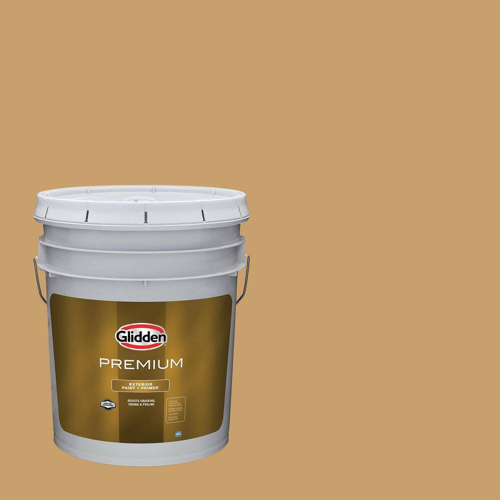 Glidden Premium 5 gal. Bleached Maple PPG1089-5 Satin Exterior Latex ...