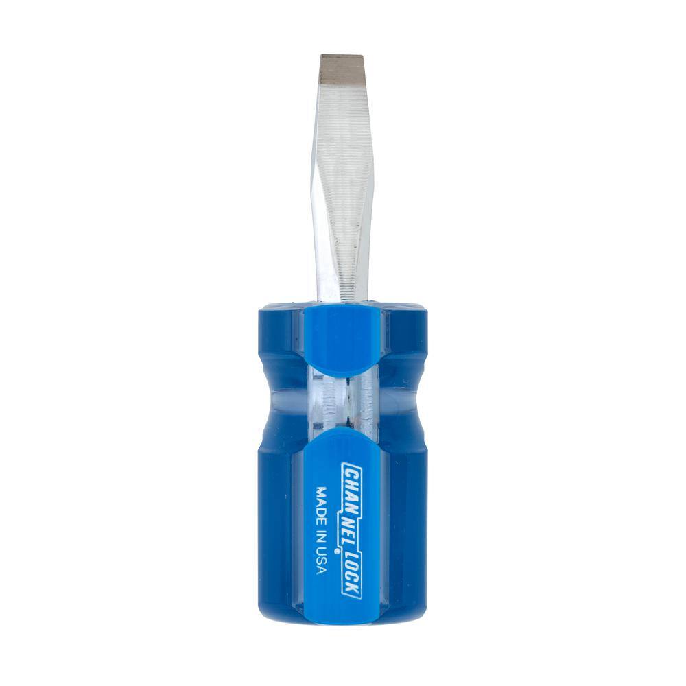 Channellock 1/4 in. Stubby Slotted Screwdriver with 1-1/2 in. Shaft ...