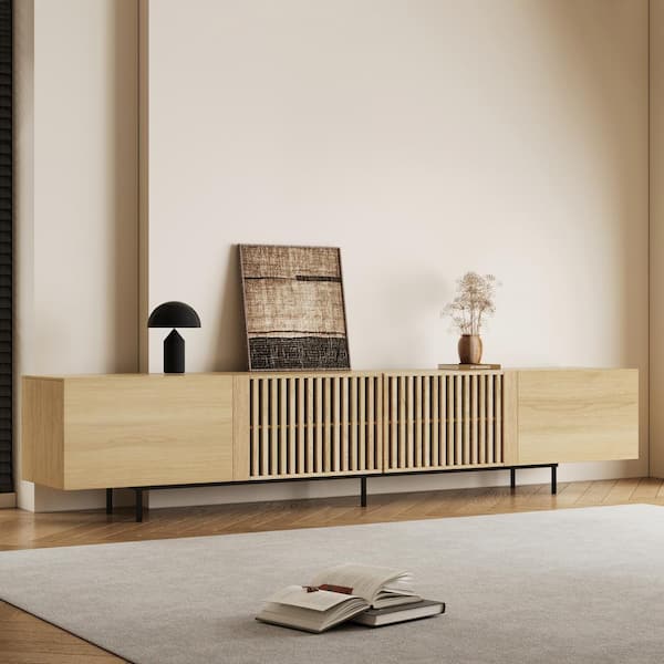 THE RIGHT PATH Natural Color 94.48 in. W in Maximum Television Size 100 in. Mid Century Modern ...