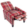 Asucoora Maes Red Plaid Fabric Push Back Recliner Chair ARTY6206-RD ...