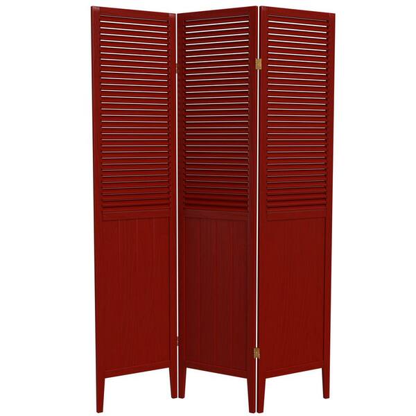 RED LANTERN 6 ft. Rosewood 3-Panel Room Divider BEAD-RWD-3P - The Home ...