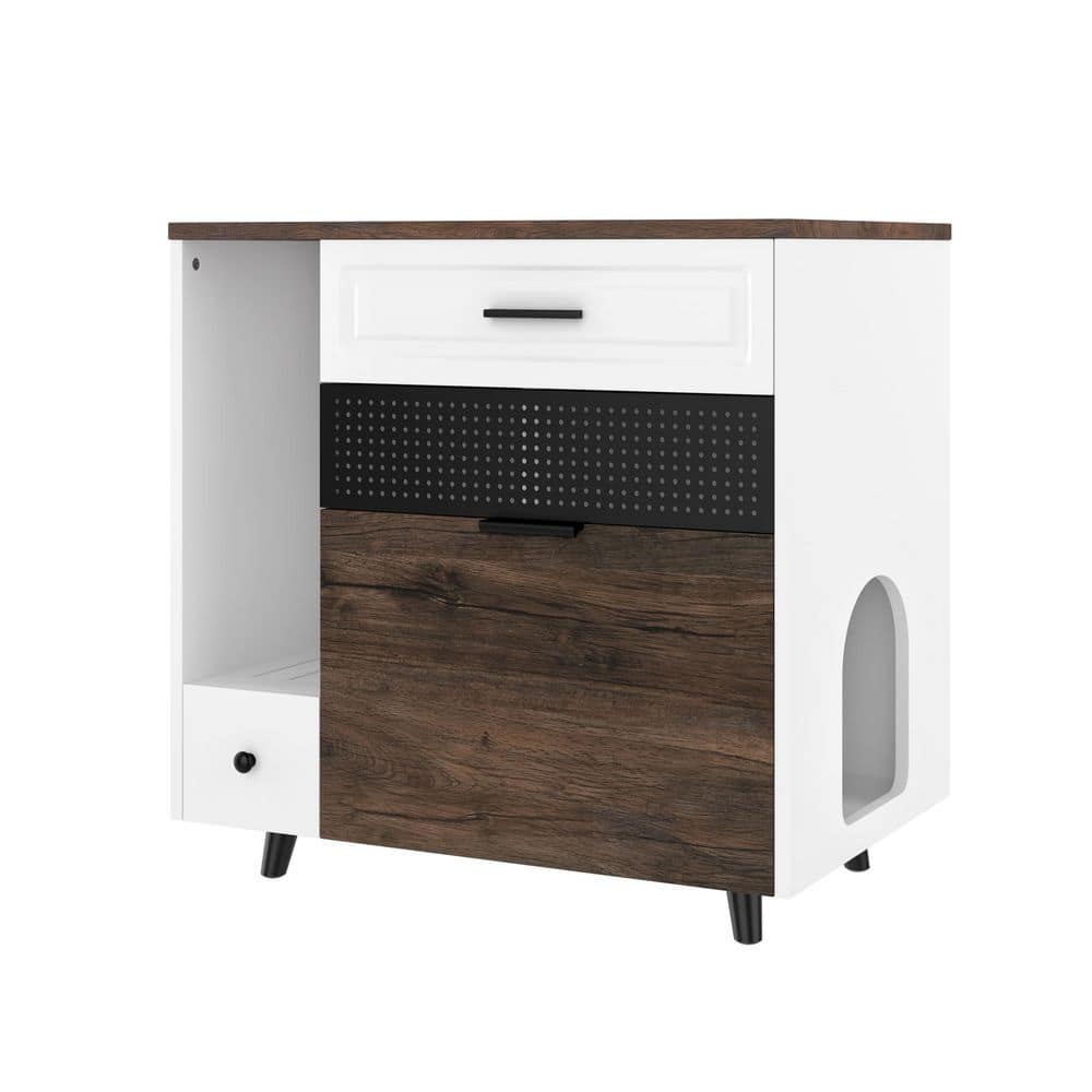 maocao hoom Cat Litter Box Enclosure, Indoor Hidden Cat Litter Box ...