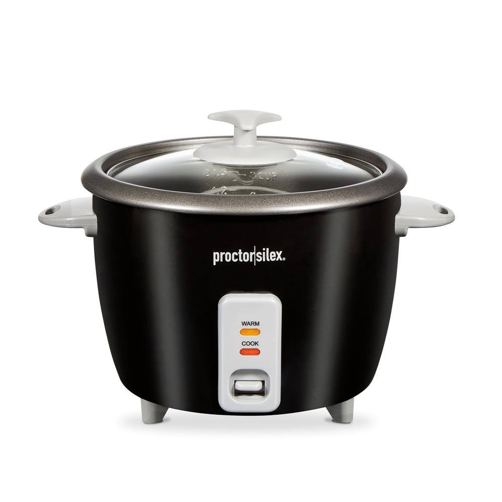 Proctor Silex 16-Cup Black Rice Cooker and Steamer 37527MN - The Home Depot