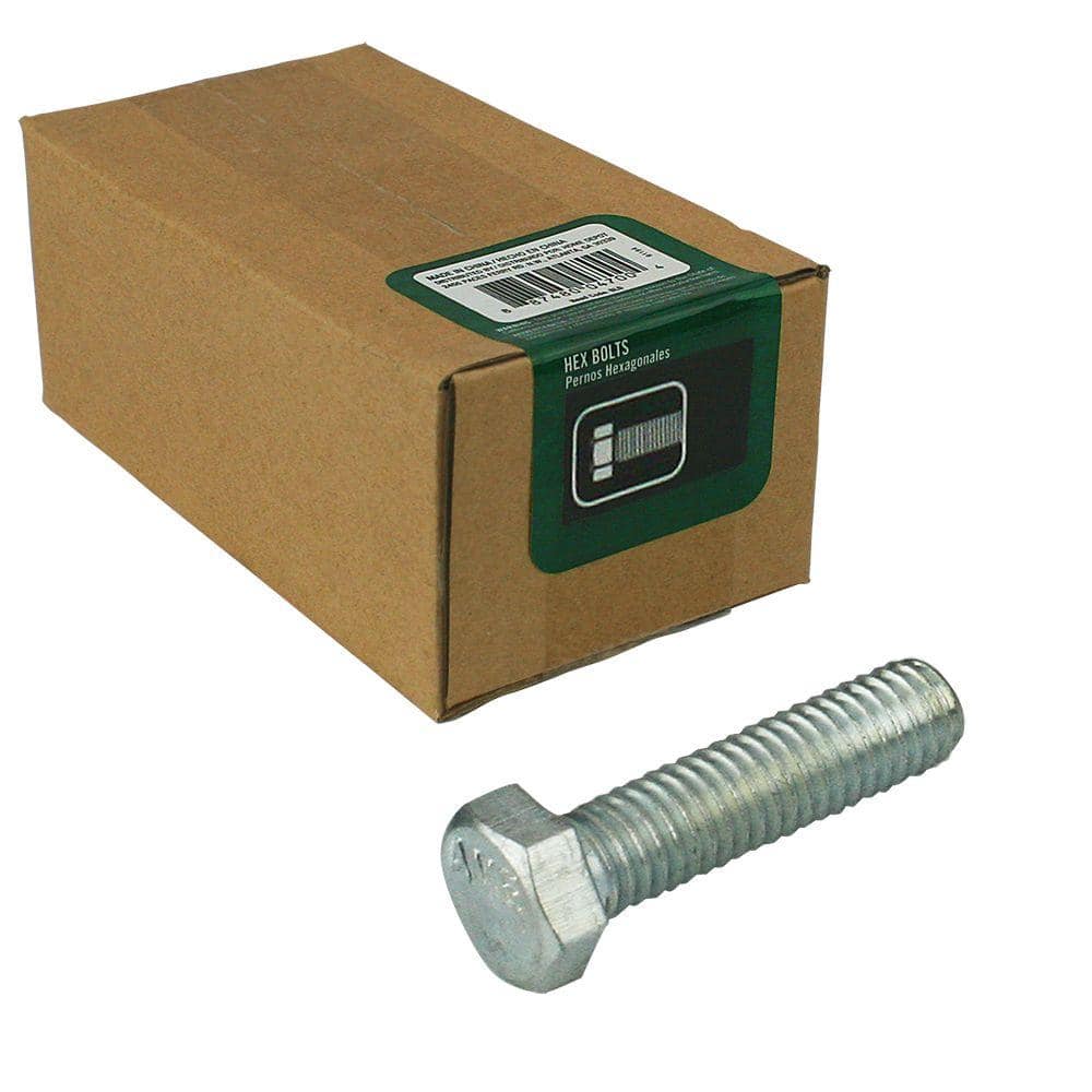 Everbilt 1/2 in.-13 x 1-1/2 in. Zinc Plated Hex Bolt (50-Pack) 800970 ...