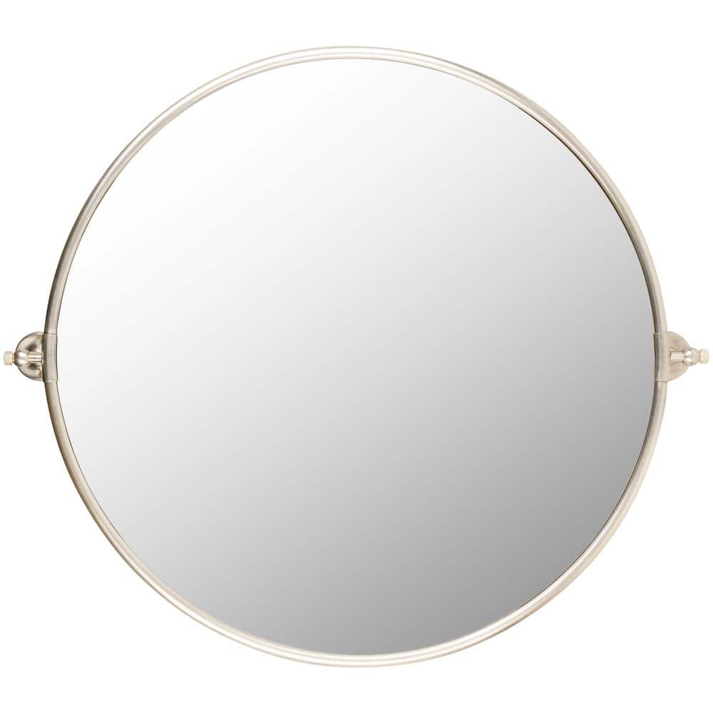 Livabliss Callum 32 in. H x 35 in. W Silver Framed Decorative Mirror ...