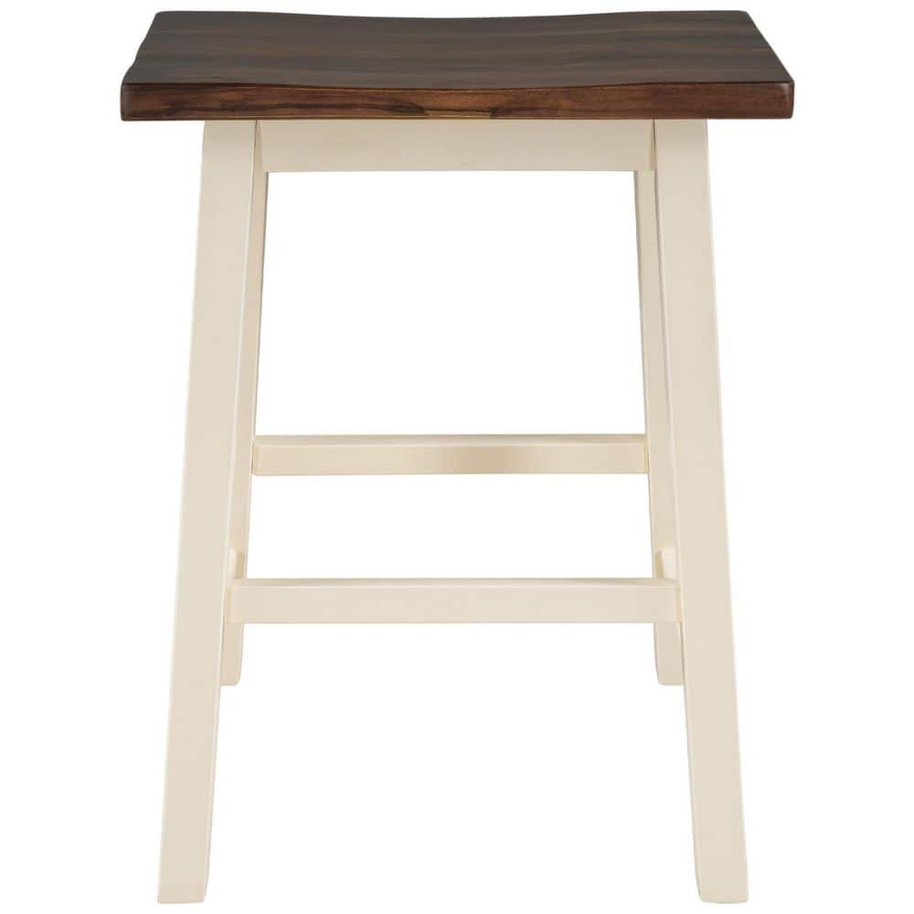 Siavonce Rustic 2-piece Counter Height Wood Kitchen Dining Stools for ...