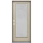 JELD-WEN 36 in. x 80 in. Right-Hand 1 Lite Micro-Granite Frosted Glass ...