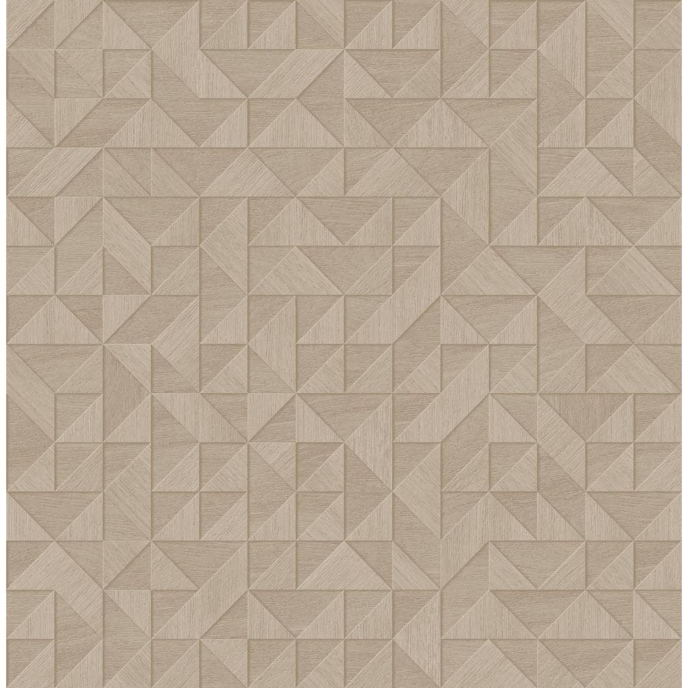 Decorline Gallerie Taupe Triangle Geometric Taupe Wallpaper Sample 2896 ...